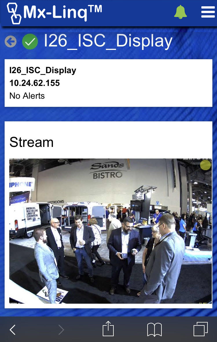 App for MOBOTIX Cameras MxLinq working with IPTECHVIEW